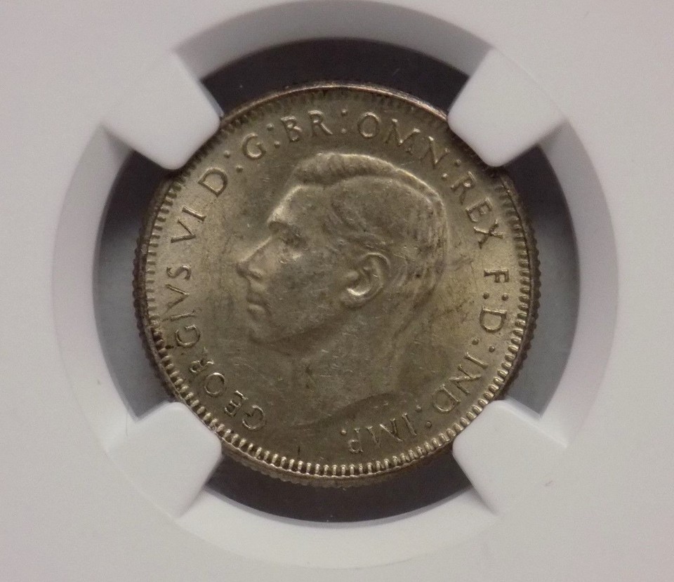 1940 AUSTRALIA ONE SHILLING 1S NGC MS61 MS 61 Key Date Certified Graded ...