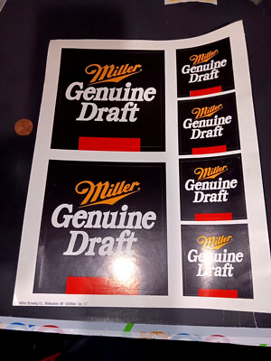 MGD SHEET BEER STICKER DECAL ORIGINAL OLD STOCK RACING | eBay