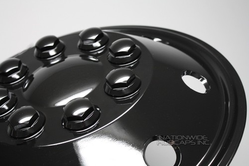 4 Black E350 E450 Econoline Van 16" Full Wheel Covers Hub Caps Rim ...
