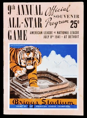 1941 ALL STAR PROGRAM THE 9TH ANNUAL GAME 8x10 TIGERS STADIUM | eBay