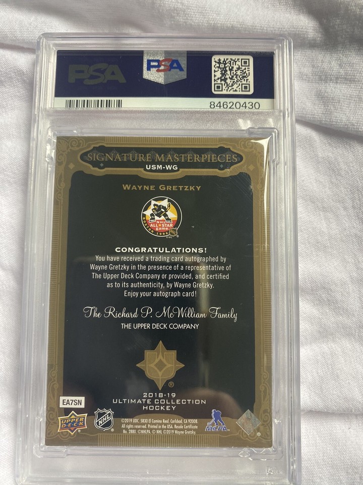 2019 Upper Deck Ultimate Wayne Gretzky Masterpiece Signatures Autograph ...