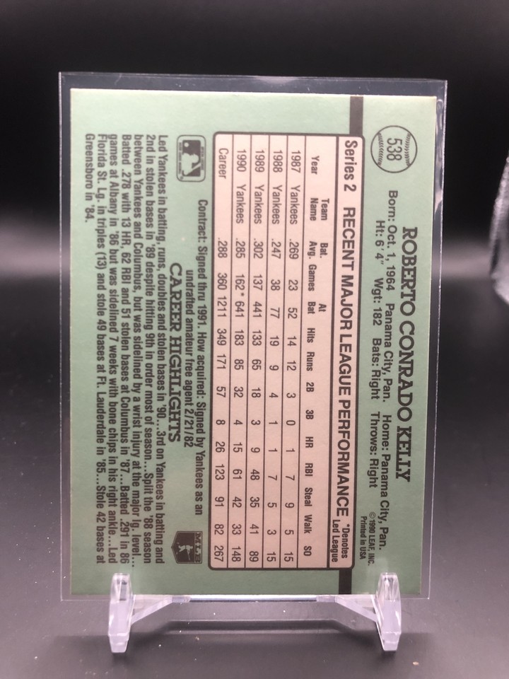 1991 Donruss #538c Roberto Kelly | eBay