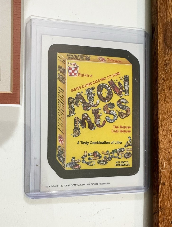 Wacky Packages Original Art - Old School 3 MEOW MESS David Gross & Jay ...
