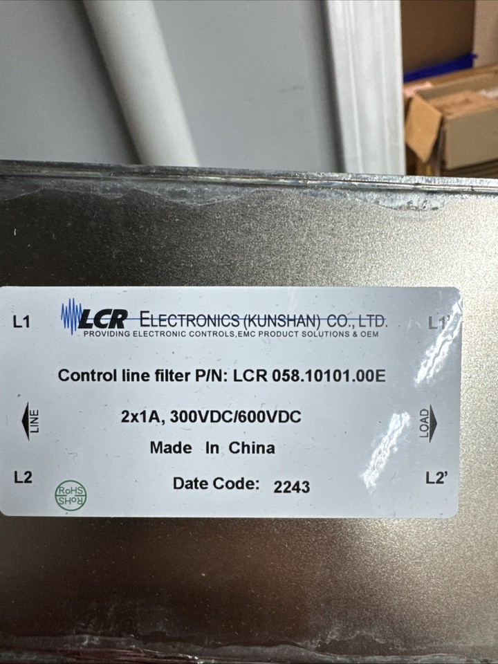 LCR Electronics LCR058.10101.00E Line Filter 2X1A,300VDC/600VAC Kenall ...