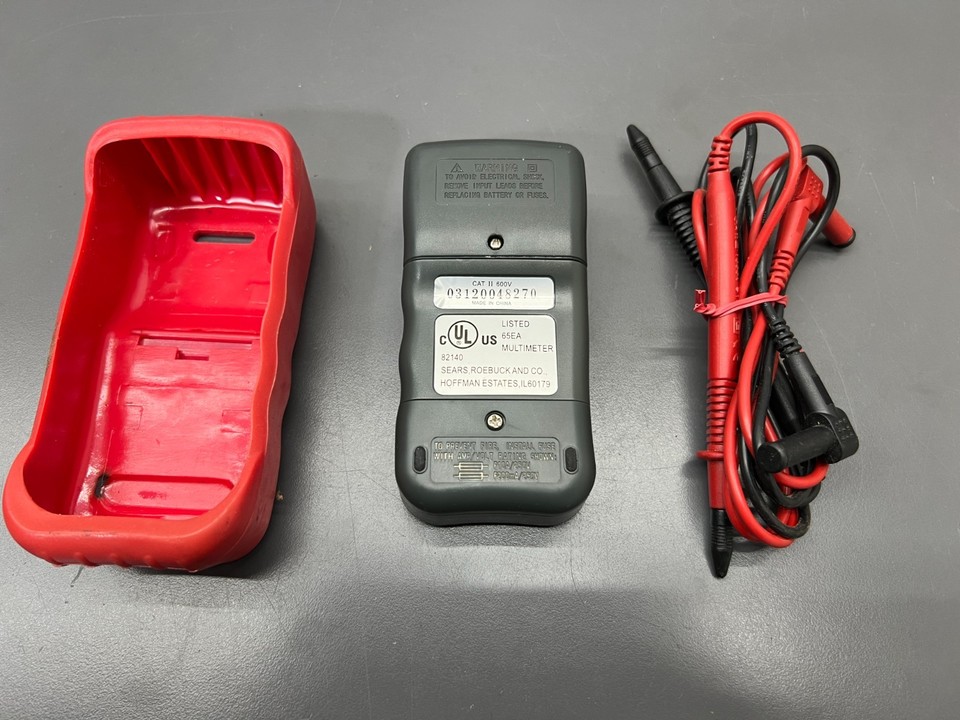 (N) CRAFTSMAN 82140 DIGITAL MULTIMETER VOLT METER W PROBES - TESTED VGC ...