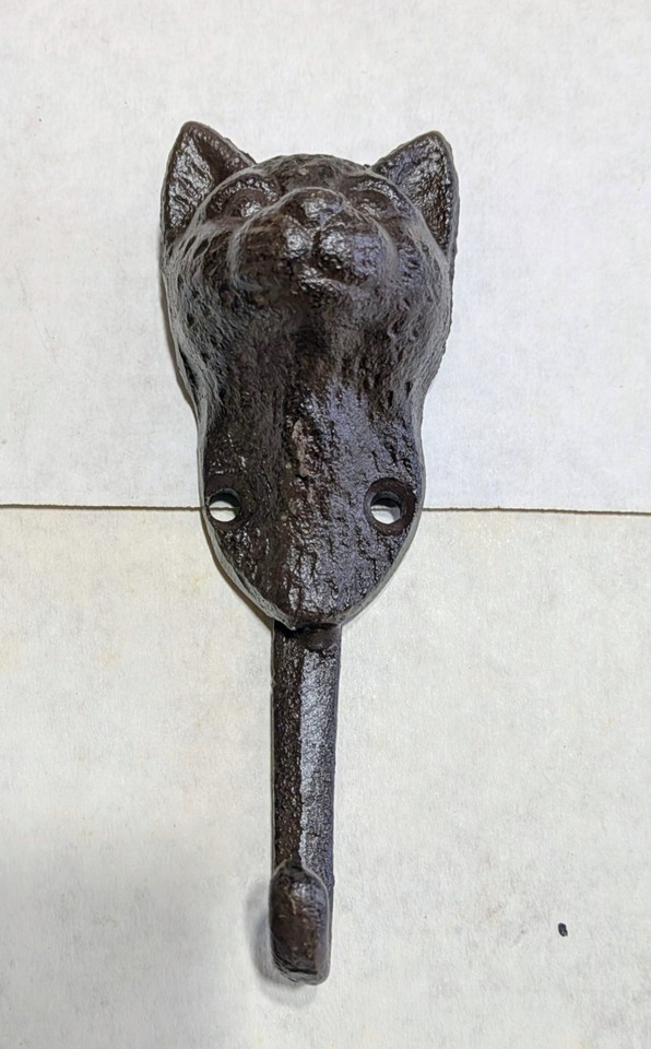 Vintage Style Cat Cast Iron Wall Hook with mounting hardware | eBay