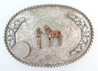 GIANT XXL 5"+ Long Sterling Silver Diablo Ornate Western Belt Buckle | eBay