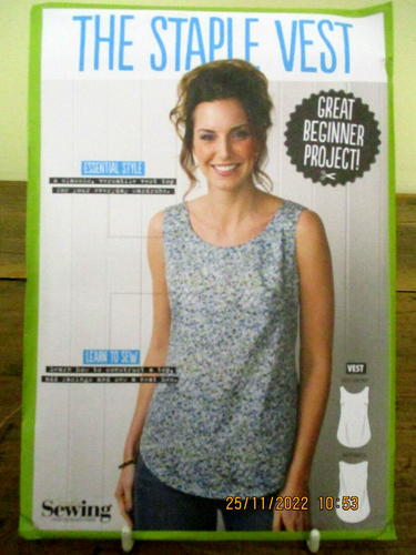 ~SIMPLY SEWING PATTERN - THE STAPLE VEST - SIZES 8 to 20 - UNCUT/SEALED ...