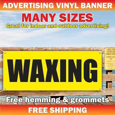 WAXING Advertising Banner Vinyl Mesh Sign spa beauty shop manicure ...