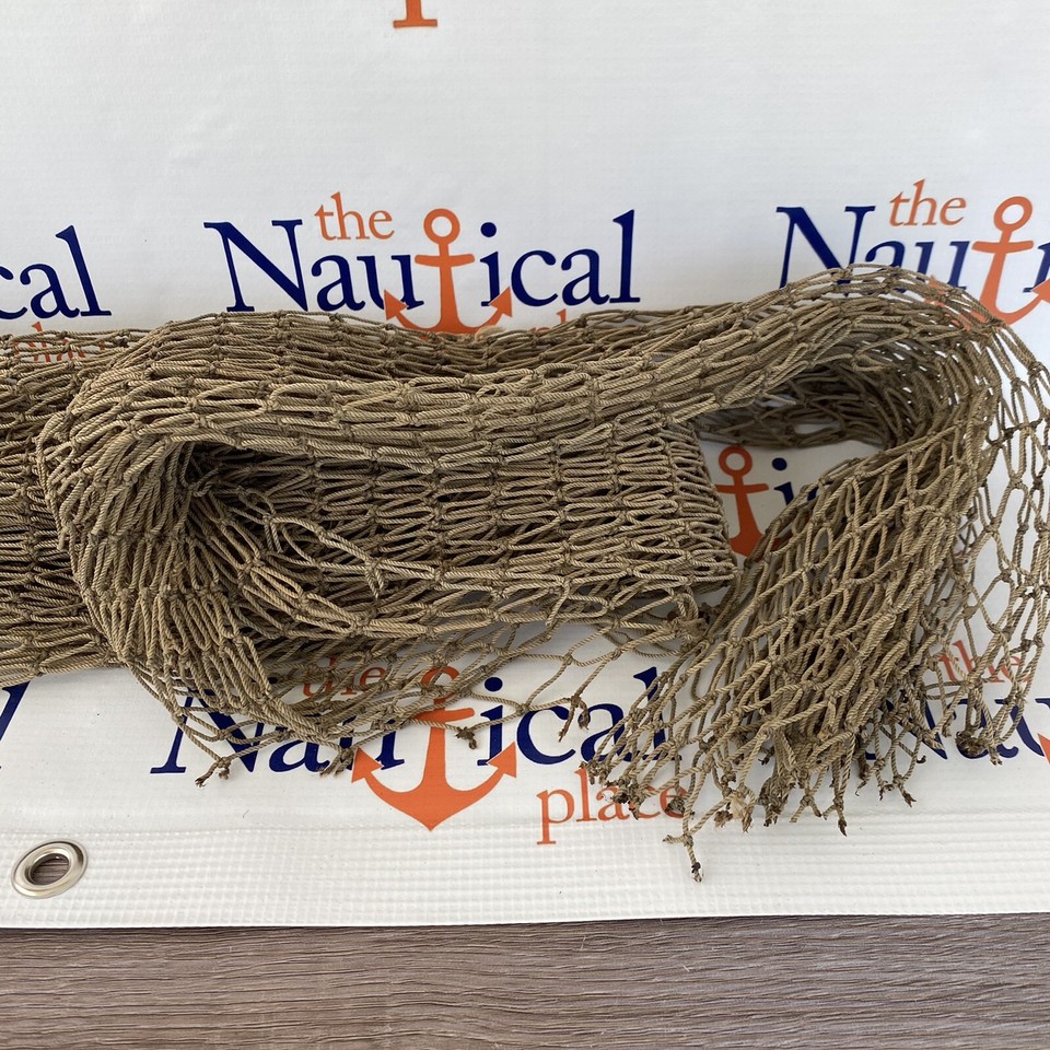 Authentic Used Fishing Net 5'x10' - Fish Netting - Old Vintage Nautical ...