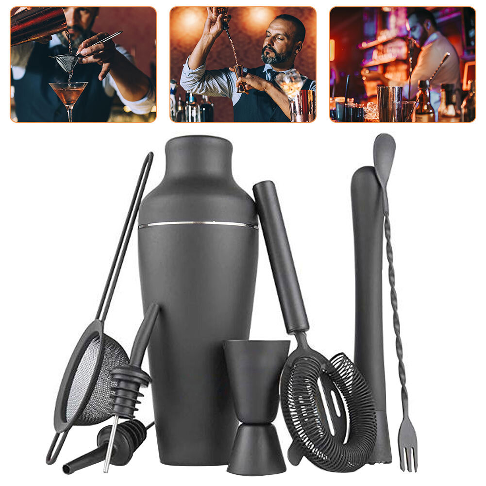 Cocktail Maker Set Home With Strainer Gift Party Bar Tool Stainless ...