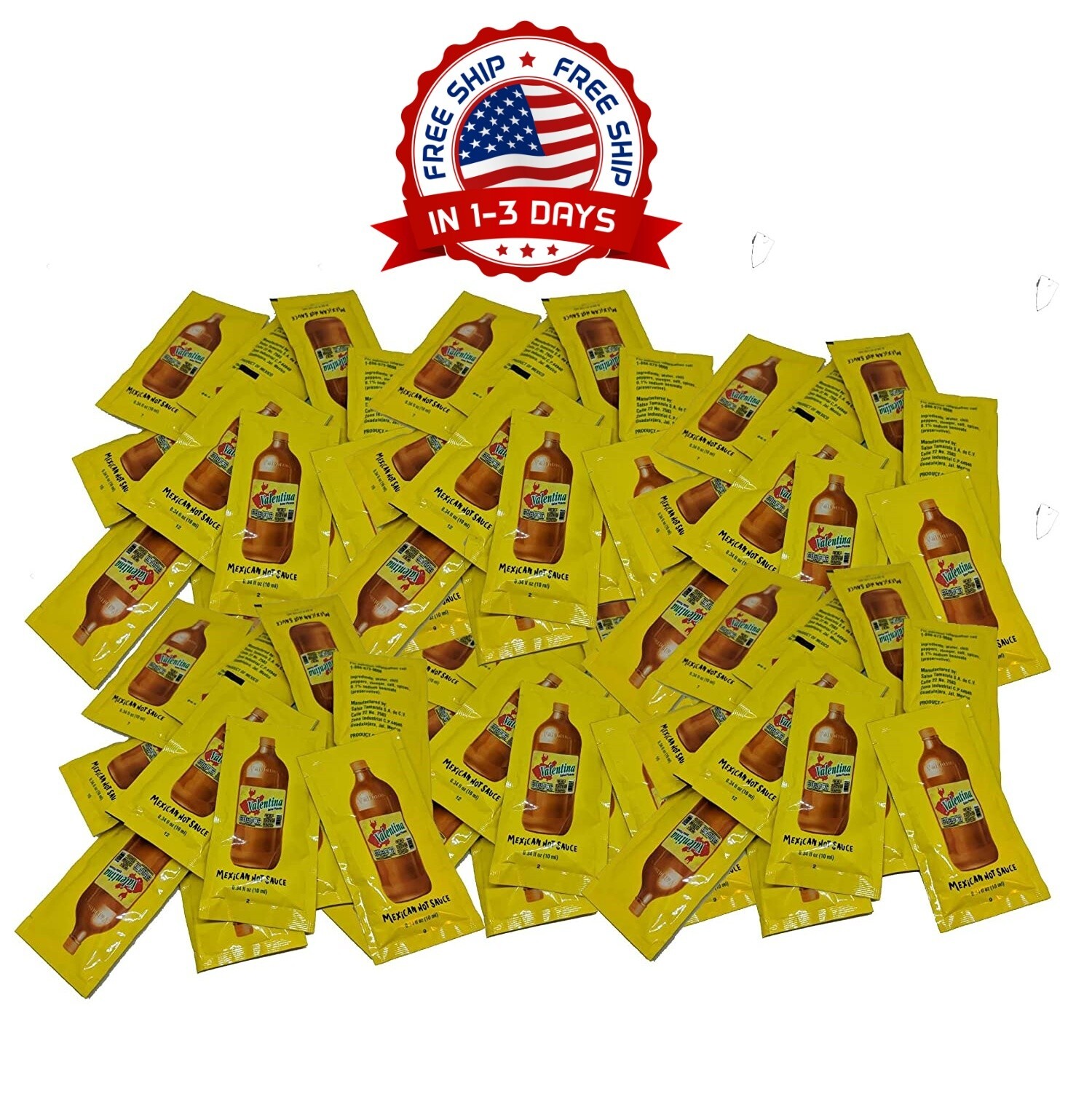 Mexican Hot Sauce Picante Salsa, 50 Packets of 0.3oz (8 Grams) | eBay