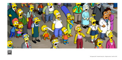The Simpsons Movie Springfieldians Dome Poster Giclee Print Art 13x19 ...