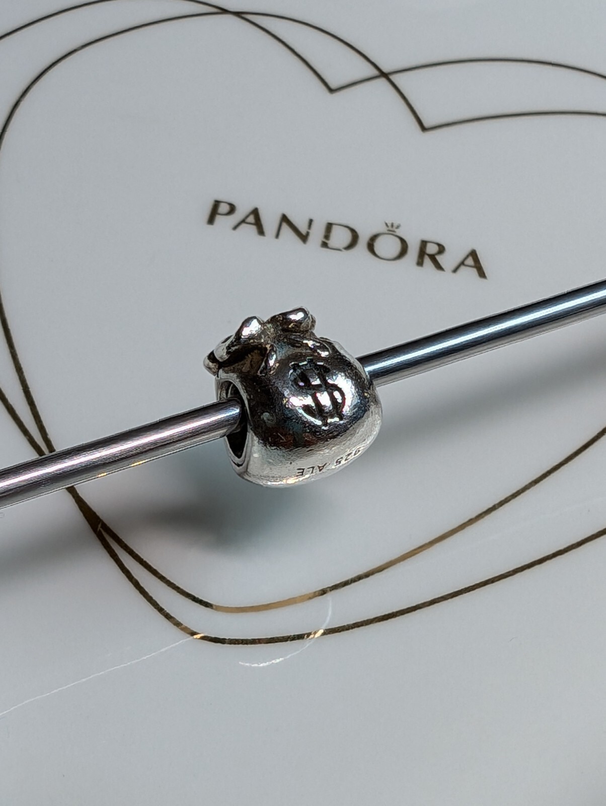 Genuine Pandora Silver 💰 Shiny Money Bag. 💰 Charm 9… - Gem