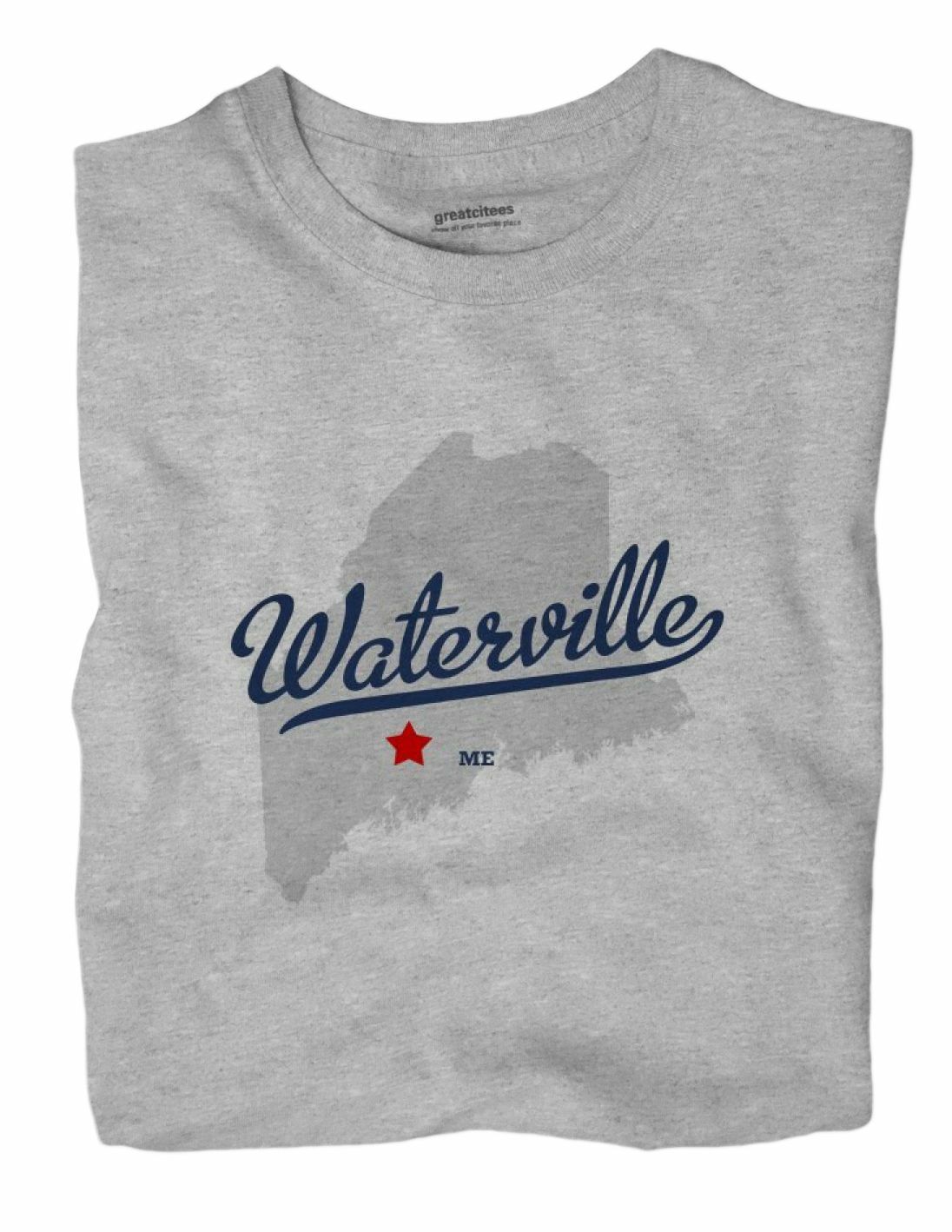 Waterville Maine ME T-Shirt MAP | eBay
