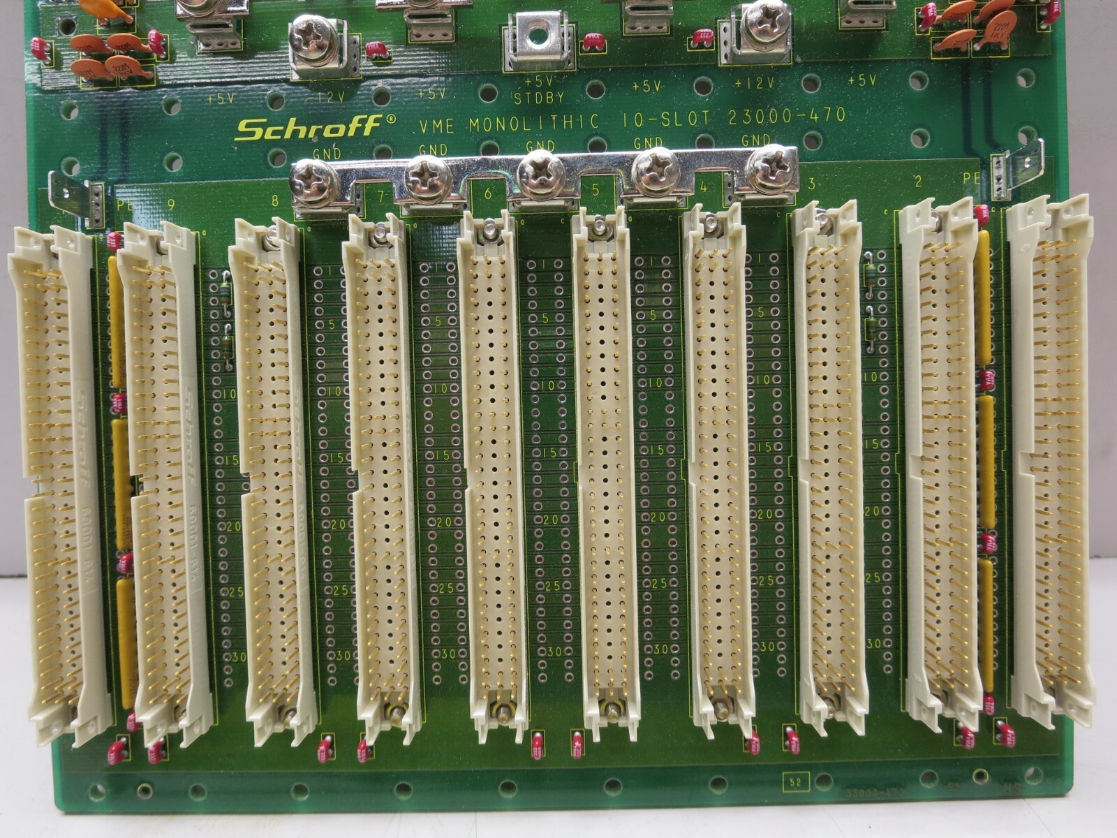 Schroff, 23000-470, Backplane,VME Monolithic,10-Slot,Removed From ...