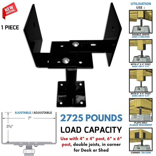 Adjustable Deck Saddle Bracket for Supporting Beam/ Dressed Post ...