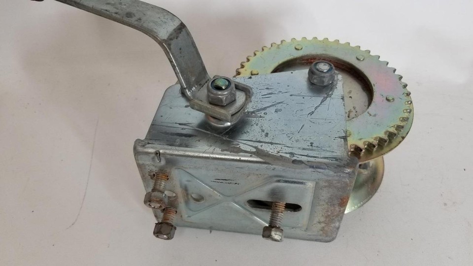 Hand Crank Ratcheting Winch With Wire Cable | eBay
