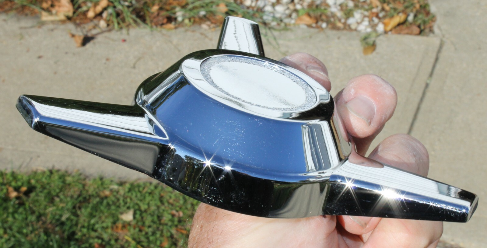 NEW Set of 4 TRU-SPOKE Chrome Wheel 3 Bar Spinner Center Cap Cragar ...