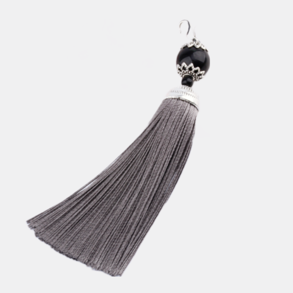 Large Key Tassels 11cm Long Pack Silky Bead Cushion Curtain Craft ...