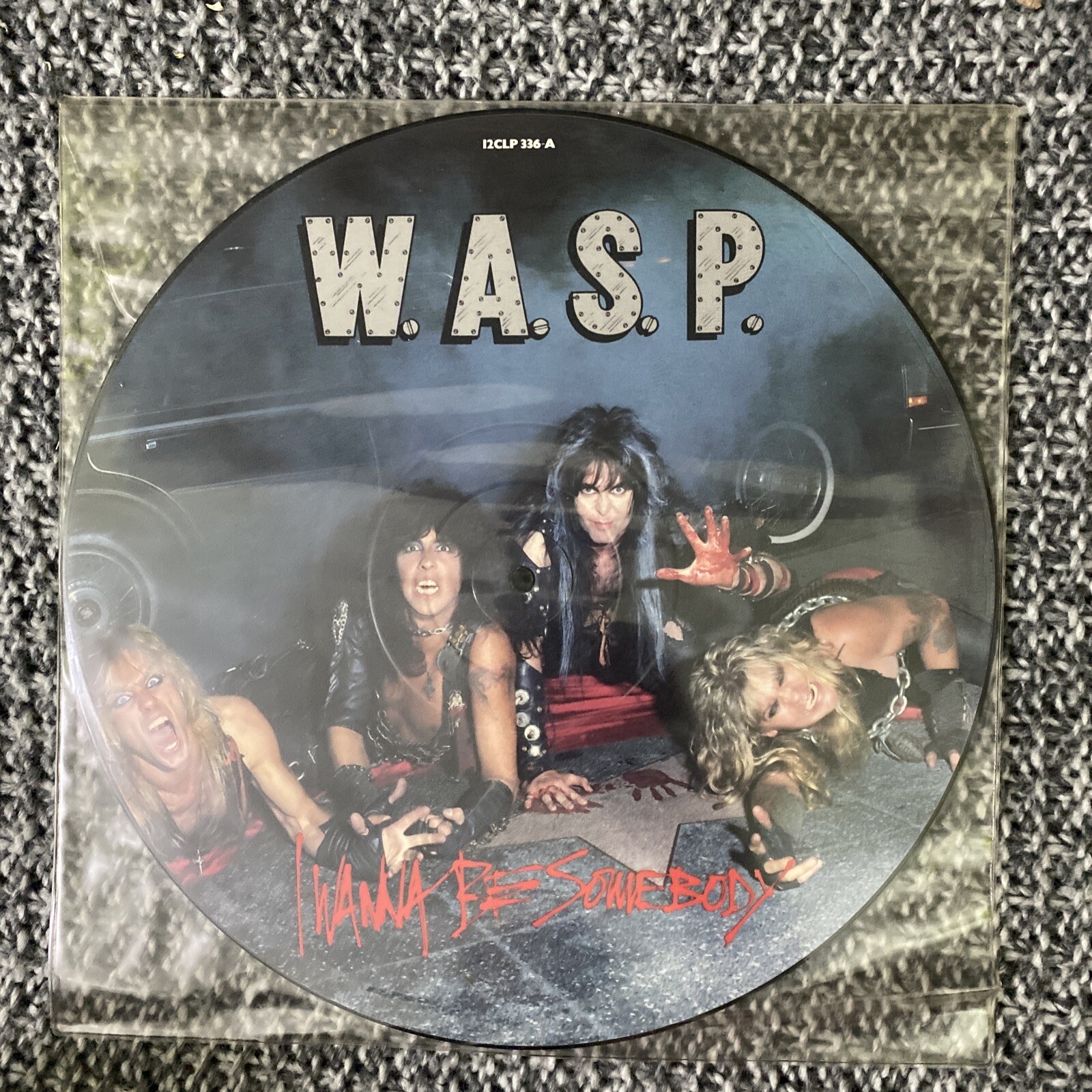 Wasp Lp 12” Picture Disc I Wanna Be Somebody 1984 N. M Original Press ...