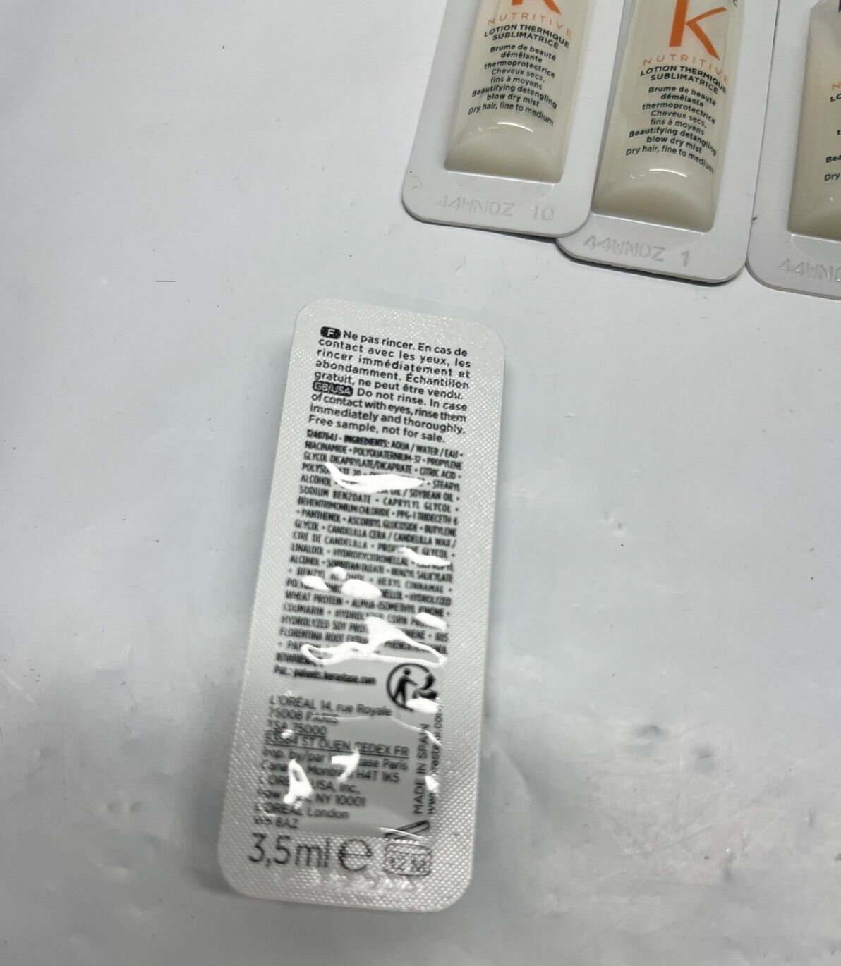 Lot of 12 Kerastase Nutritive Thermique Sublimatrice Samples, 3.5 ml ...