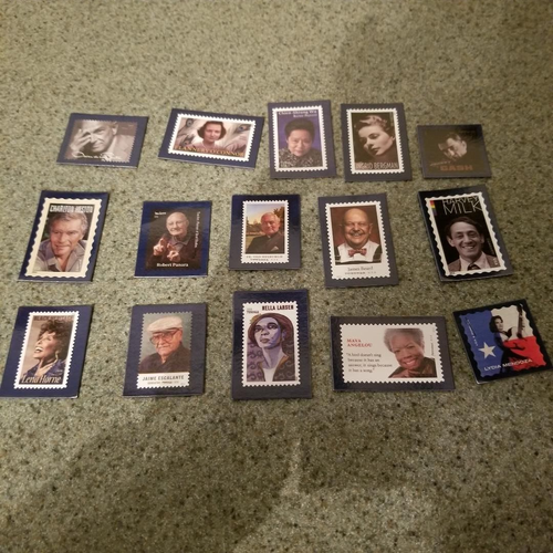 Lot of 15 USPS Promo Stamp Magnets Notable Figures | eBay