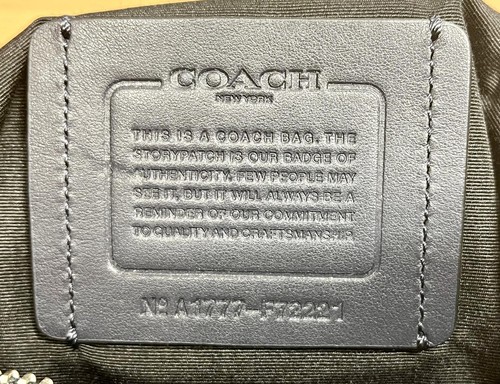 Sac Coach en cuir bleu nuit avec bandoulière réglable | eBay