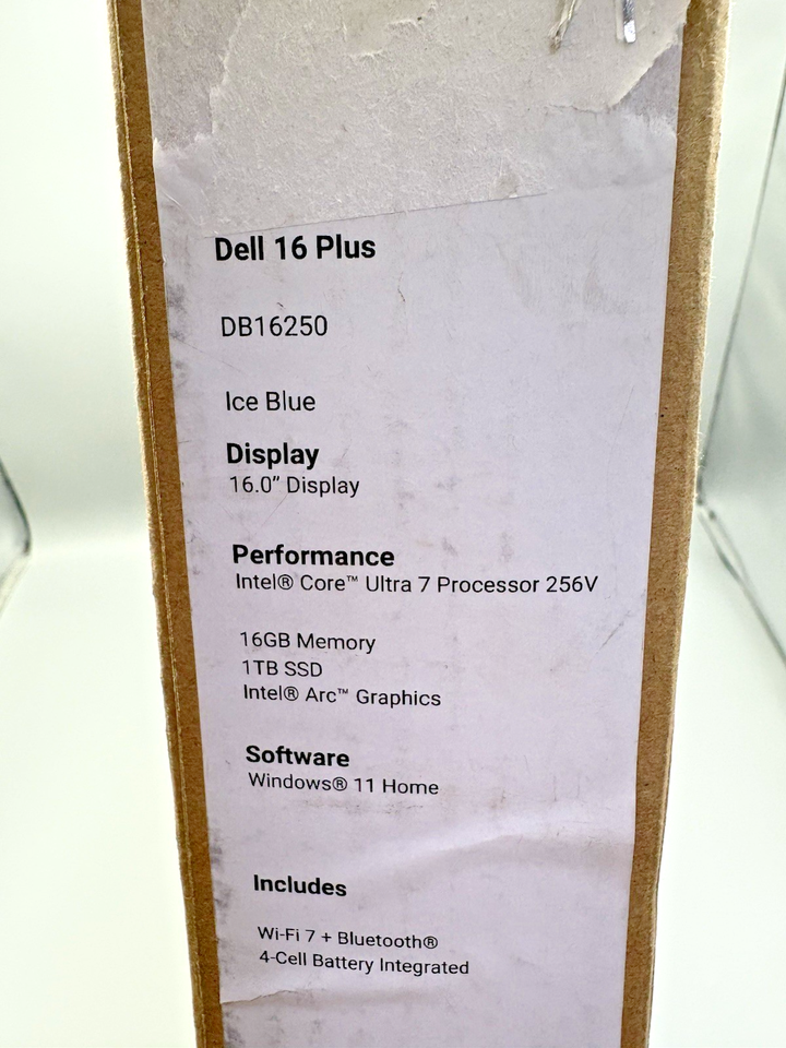 Dell 16 Plus DB16250 Brand New Ice Blue 1TB SSD 16GB Ram 16" Intel Core ...