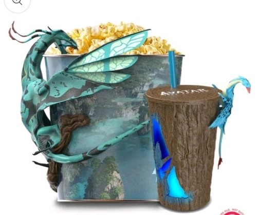 Avatar 3: Fire & Ash Banshee Popcorn Tin Bucket And LED Cup Cinema ...