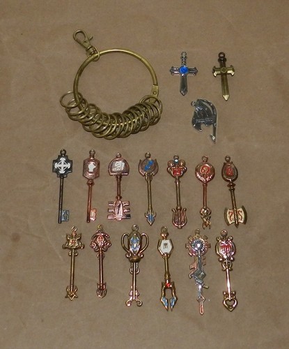 Fairy Tail Lucy Cosplay Key 16pc Keys Anime, Crosses, Pendant, Keychain ...