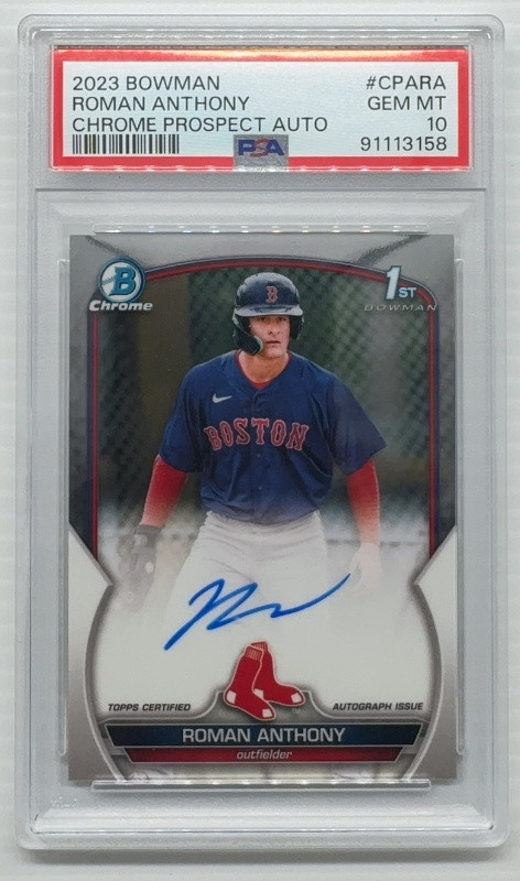 Roman Anthony 2023 Bowman #CPA-RA Chrome Prospect Auto (1st) Price ...