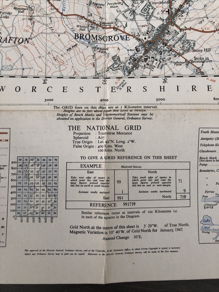 Ordnance Survey - Sheet 32/97 - 1947 Paper Map | eBay UK