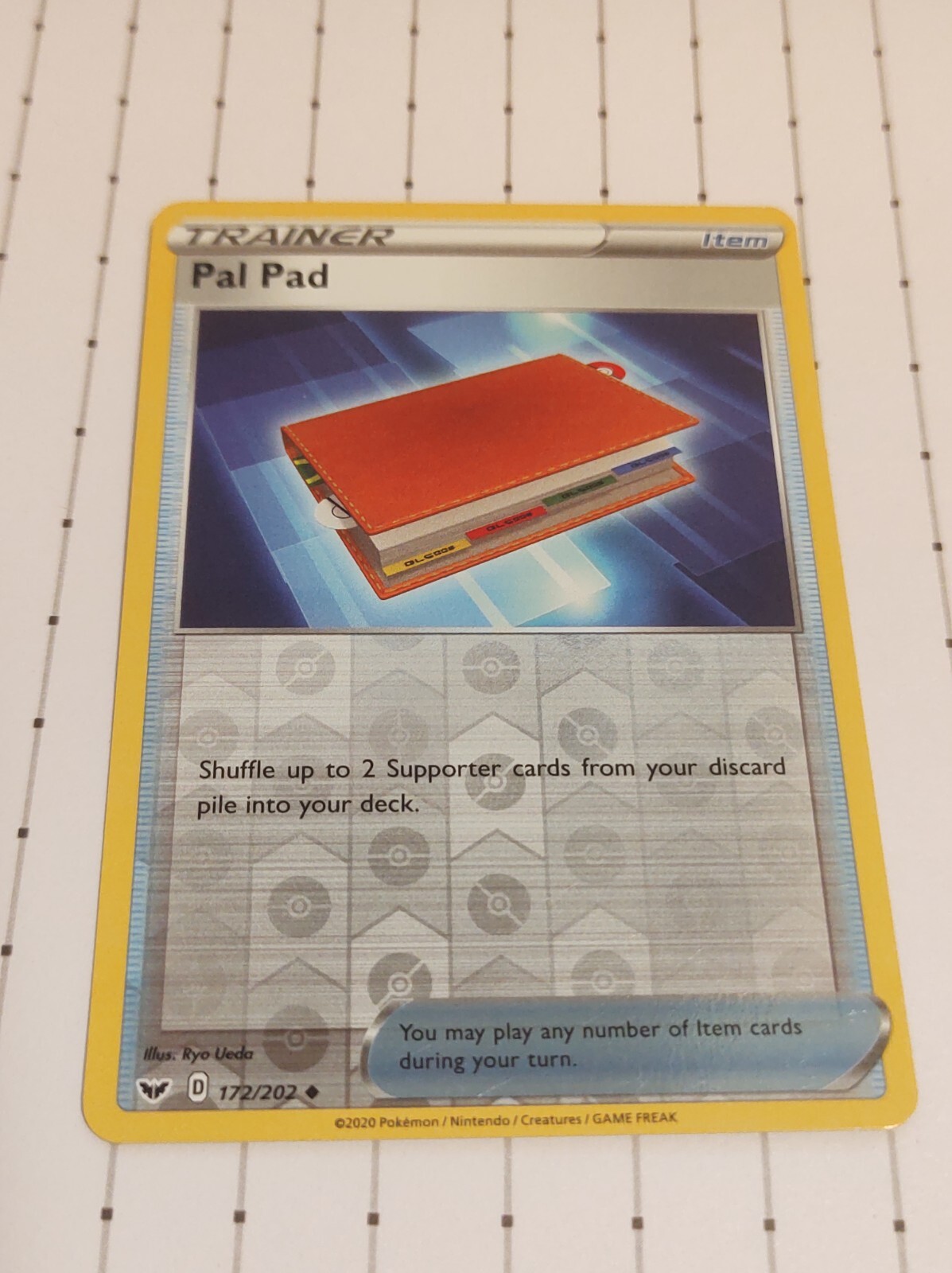 Pokémon TCG Pal Pad Sword & Shield Base Set 172/202 Reverse Holo ...