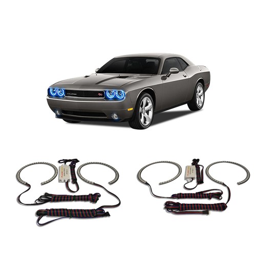 Bright Blue Angel Eye Headlight Halo kit for Dodge Challenger 08-14 | eBay