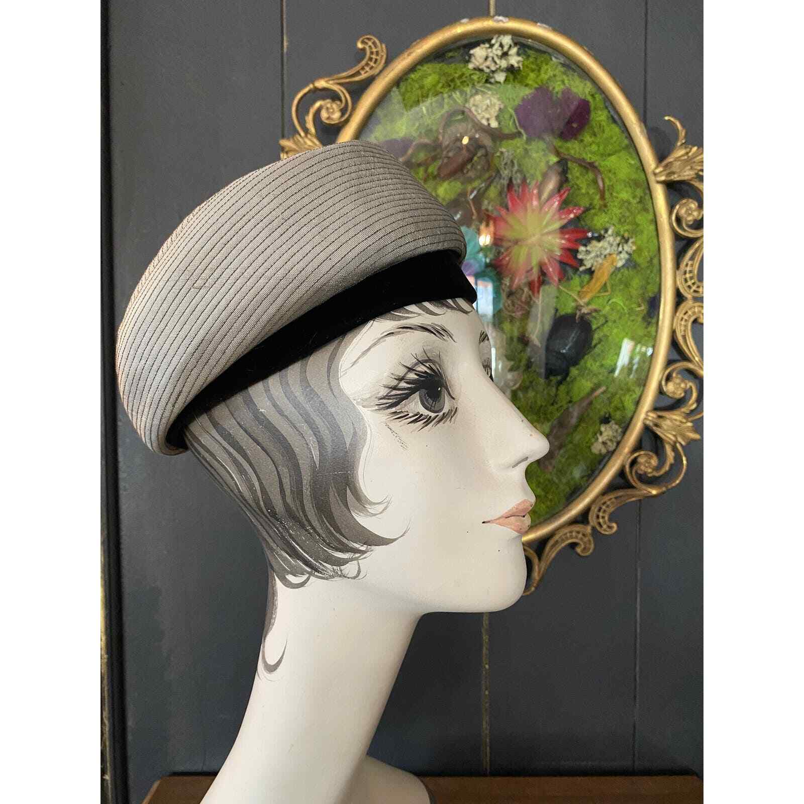 John Doyle Bishop, 1960s designer beret, gray and bla… - Gem