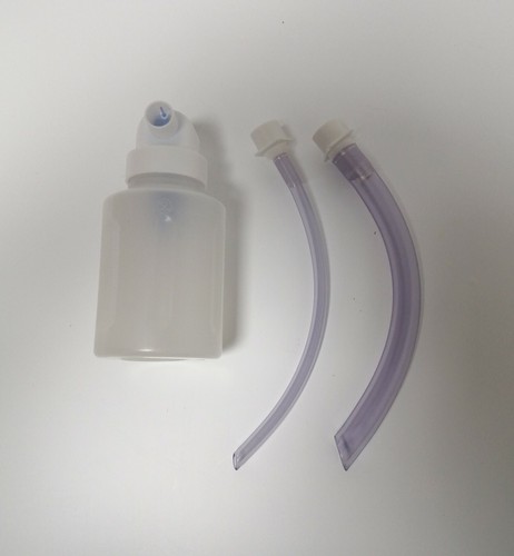 NEW EZY VAC SUCTION PUMP SPARE CANISTER AND 2 CATHETERS EMERGENCY EMT ...