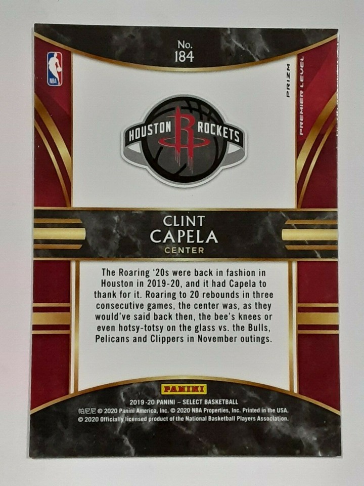 2019-20 Select Tri-Color Holo - Clint Capela #184 Houston Rockets | eBay