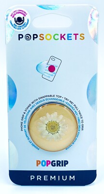 Authentic Popsockets Real Pressed Flower Yellow Swappable Popsocket Pop ...