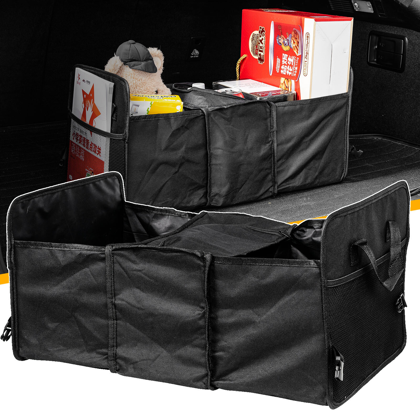 Collapsible Car Rear Boot Organiser Trunk Storage Tidy Cooler Bag Tool ...