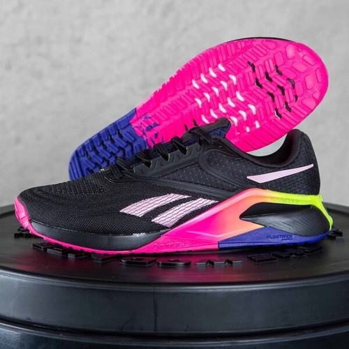 Reebok Nano X2 Women’s Running Shoe Athletic Sneaker Black Pink Trainer ...