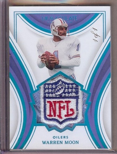 2023 PANINI IMMACULATE COLLECTION WARREN MOON NFL LOGO SHIELD PATCH 1/1 ...