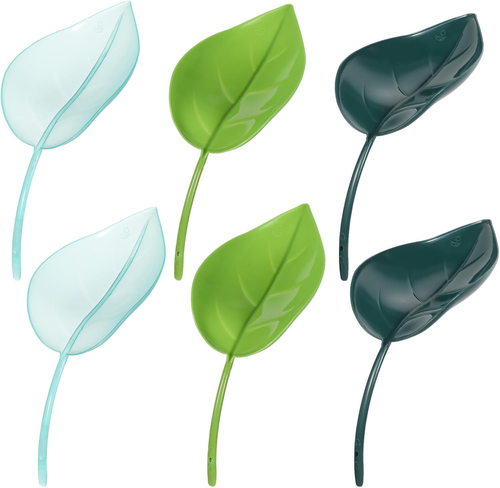 6 PCS Leaf Plant Watering Devices, Plant Watering Funnel, Creative Leaf ...