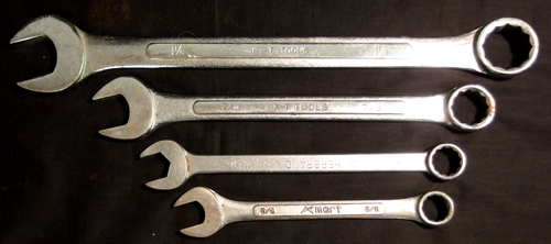 Mixed lot of 4 Sizes Combination Hand Tool Wrenches--1 1/8" to 5/8" | eBay