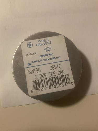 DuraVent 3GVT Type B Gas Vent Tee Cap 3" Diameter | eBay