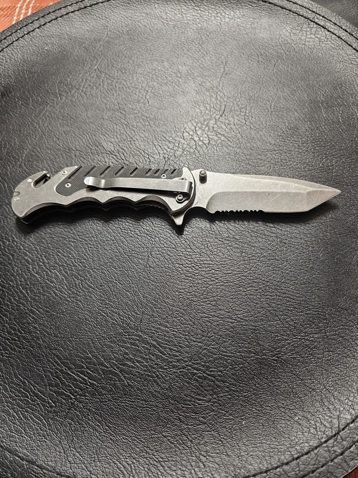 Smith & Wesson Folding Pocket Knife Border Guard Rescue Black Wash ...