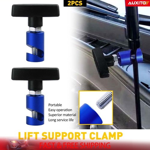 2x Car Blue Lift Engine Rod Support Hood Prop Clamp Shock Strut Stopper ...
