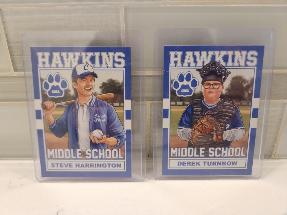 Stranger Things Steve Derek HMS Set 298 299 Cuyler Smith Trading Card ...