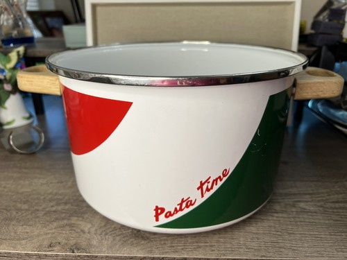 Vintage Pasta Time 6 QT Metrokane Enamel Cooking Pot With Working Timer ...