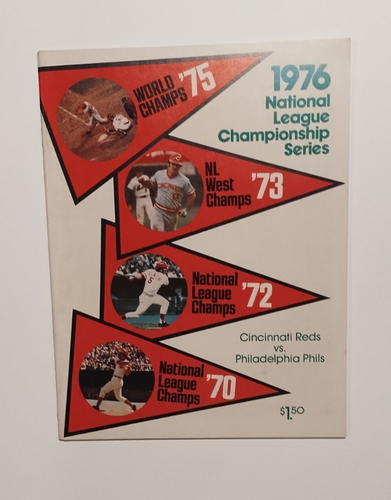 1976 NLCS Program Philadelphia Phillies at Cincinnati Reds EXMT | eBay